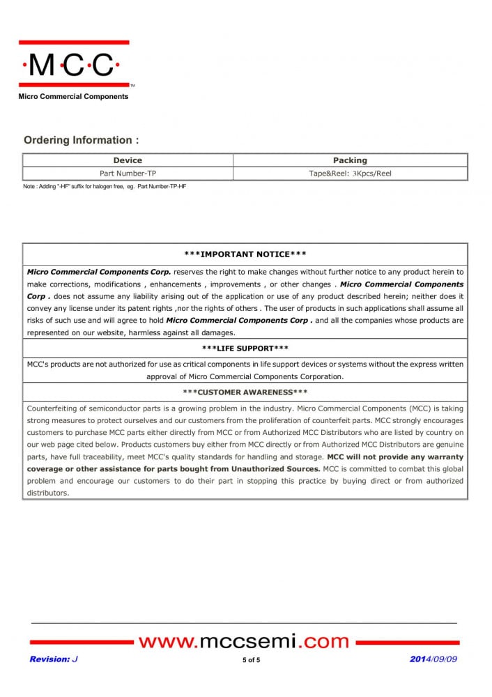 MCC SMBJ5355B-TP datasheet page 5