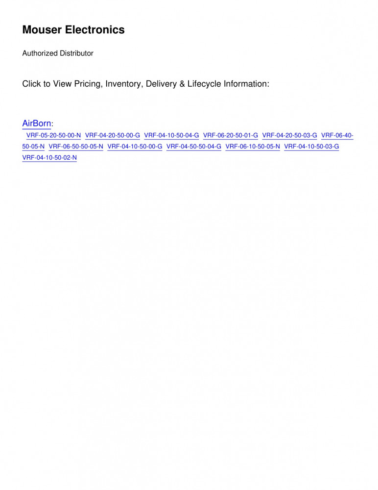 AirBorn VRF connector technical document page 2