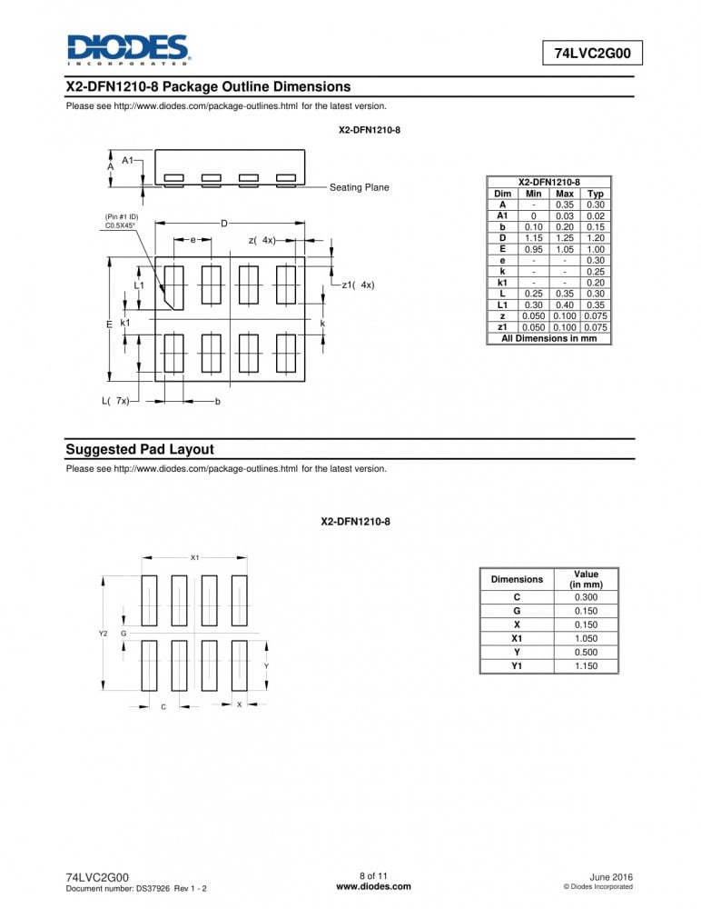 74LVC2G00HK3-7 datasheet page 8