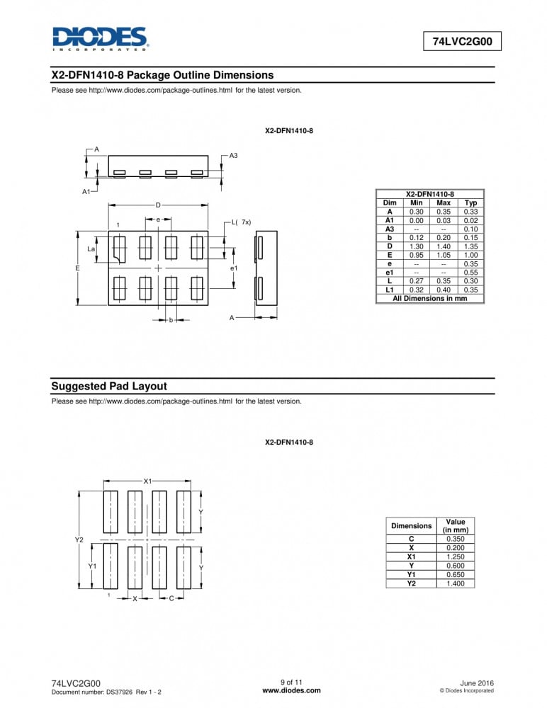74LVC2G00HK3-7 datasheet page 9