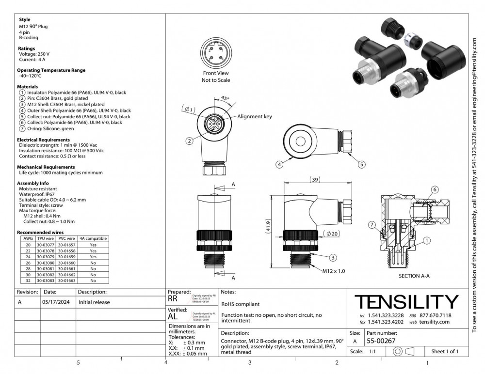 55-00267 product drawing page