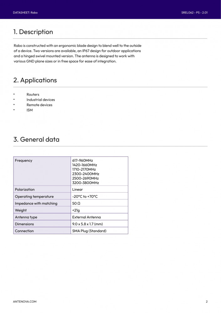 Rabo datasheet page 2