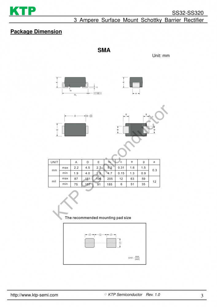 KTP SS34 datasheet page 3