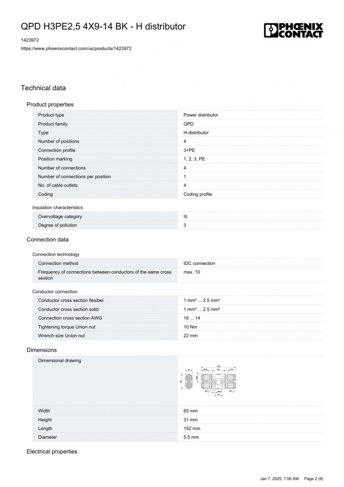 Phoenix Contact 1423972 technical document page 2