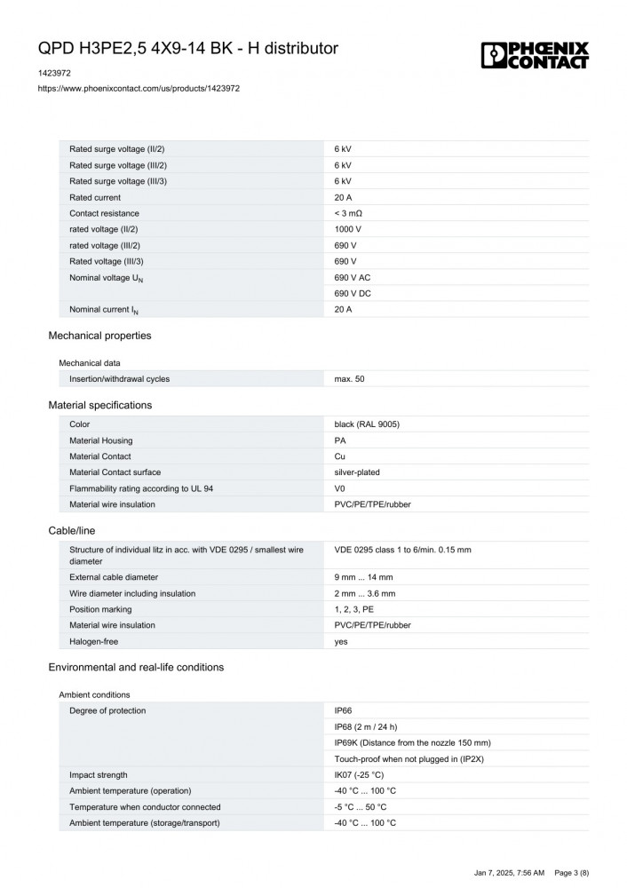 Phoenix Contact 1423972 technical document page 3
