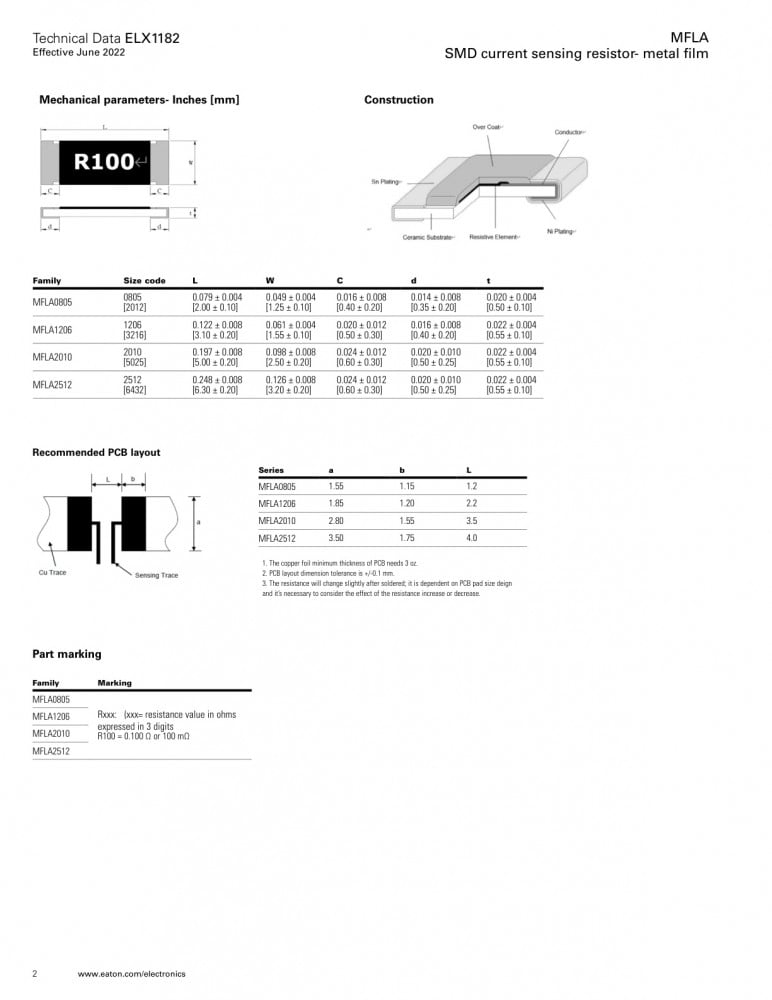 EATON MFLA datasheet page 2