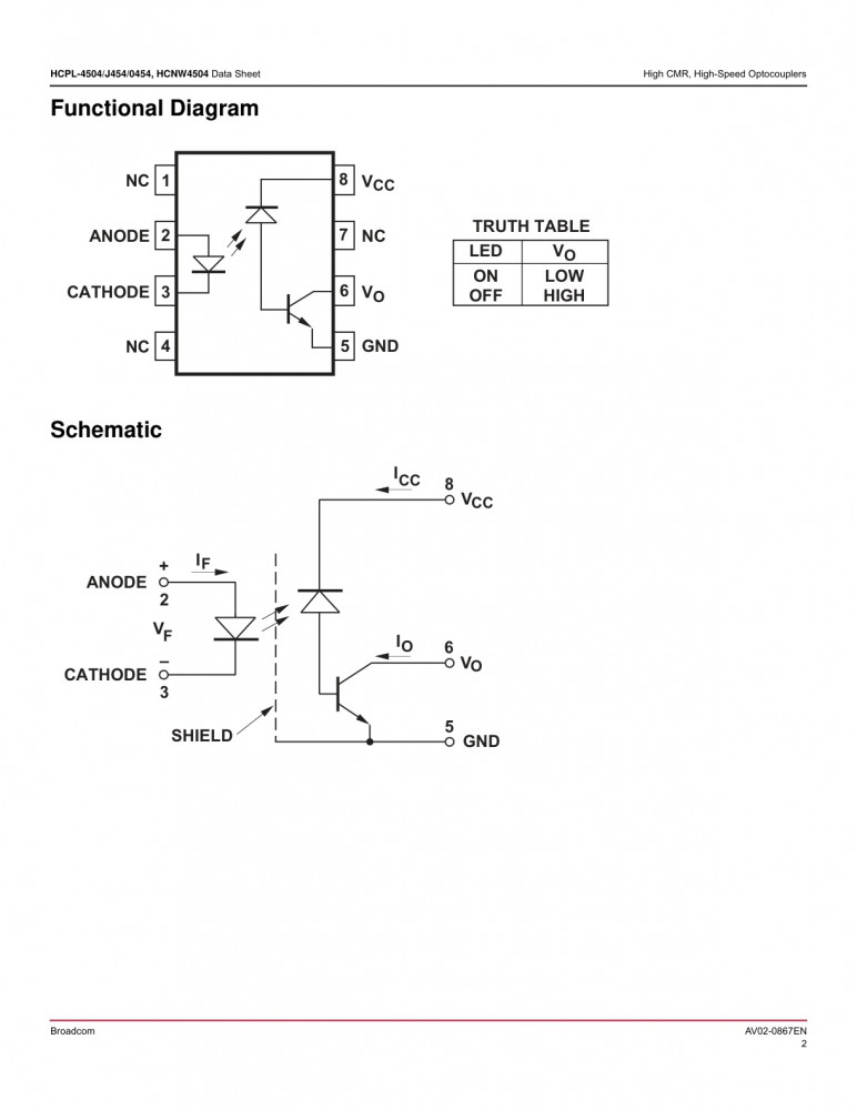 HCPL-4504 datasheet page 2