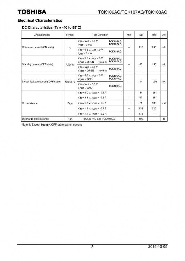 TCK107AG datasheet page 3