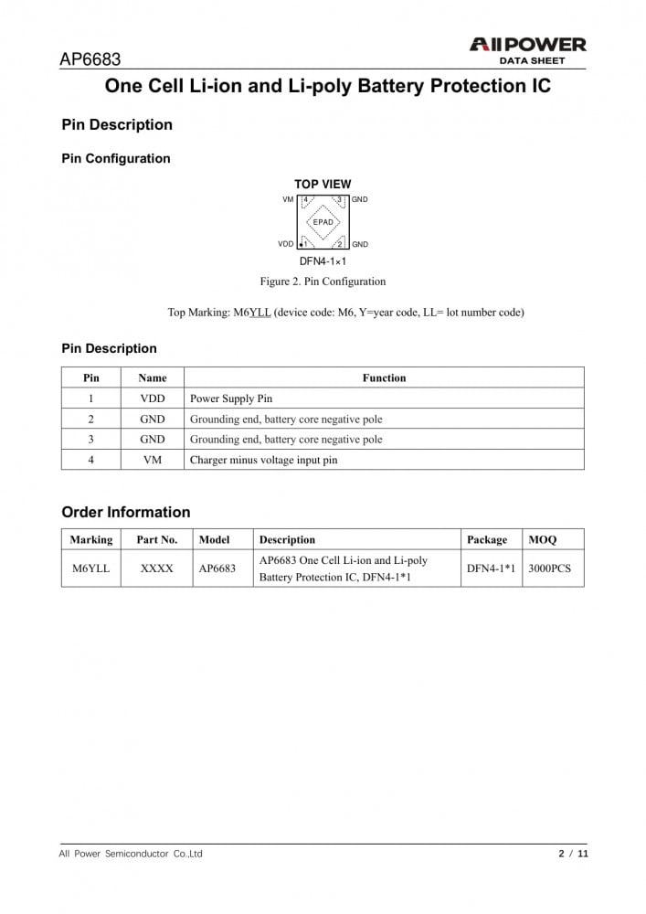 AP6683 datasheet page 2