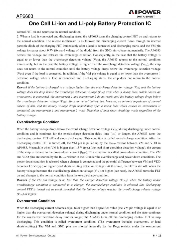 AP6683 datasheet page 6