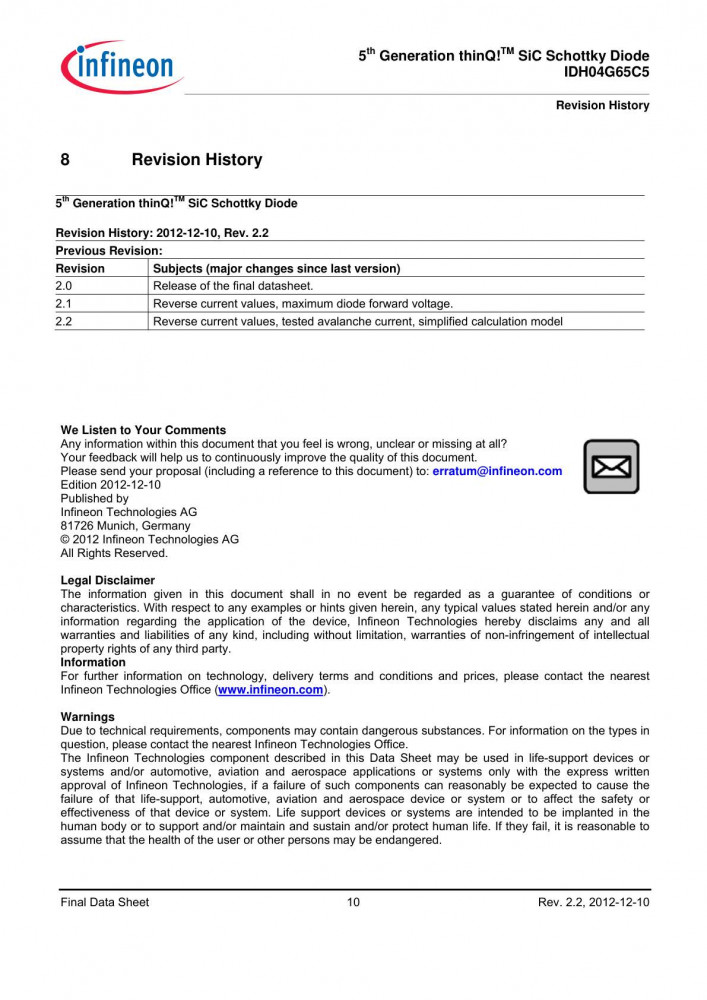 IDH04G65C5 datasheet page 10