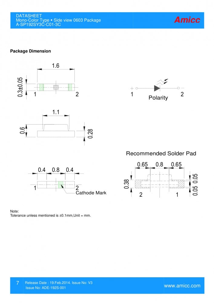 A-SP192SY3C-C01-3C datasheet page 7