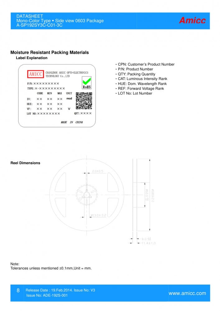 A-SP192SY3C-C01-3C datasheet page 8