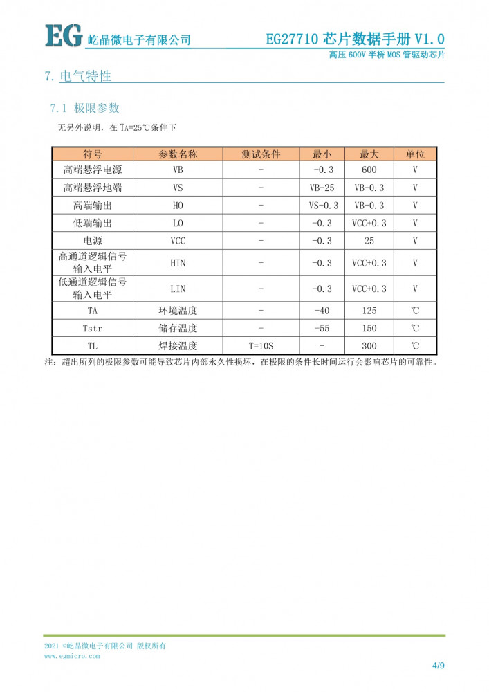 EG27710 datasheet page 7