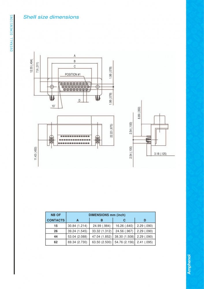 Amphenol L77HDB44SD1CH4F technical document page 3