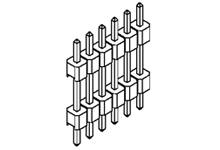 KK 254 PCB Header, Single Row, Dual Body, Through Hole, Vertical, 12 Circuits, 2.50µm Tin (Sn) Plating, 11.00mm Stacking Height, Tray Packaging, Lead-Free for sale
