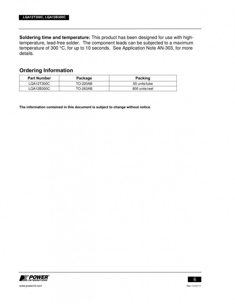 LQA12T300C datasheet page 6