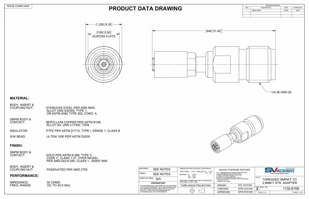 Amphenol 1132-6108 product data drawing