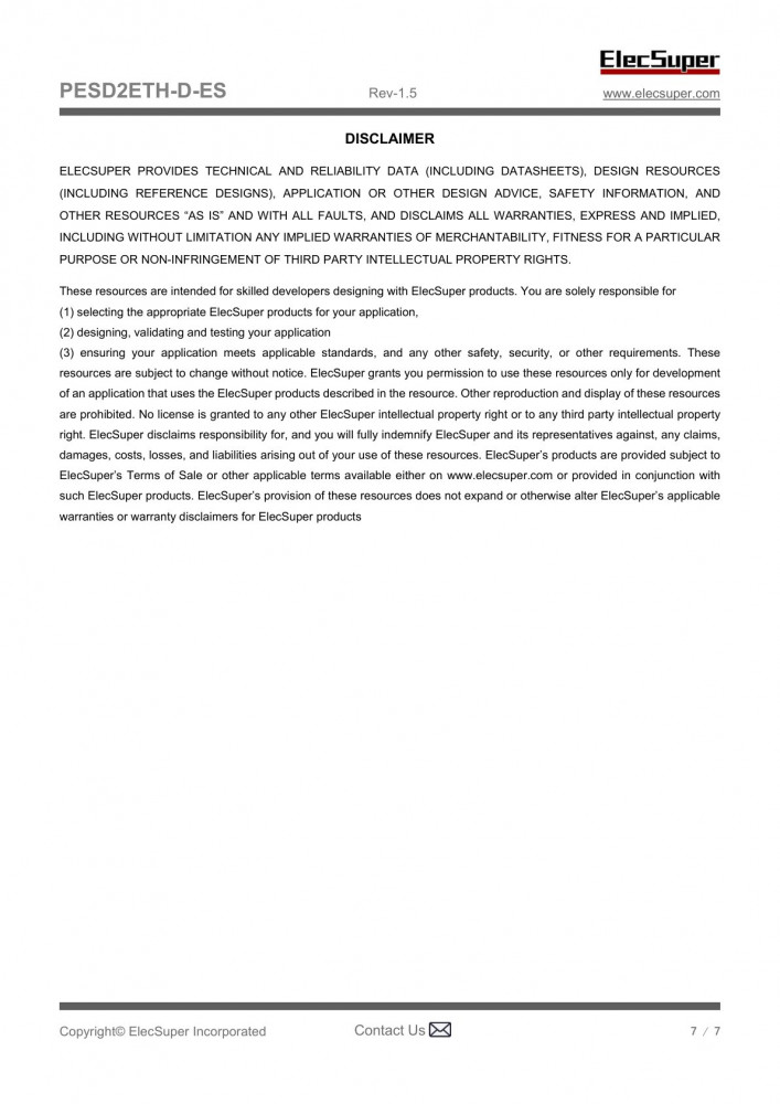 PESD2ETH-D-ES datasheet page 7