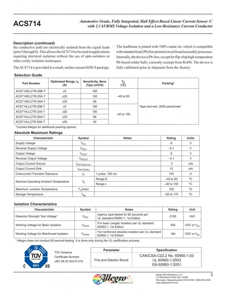 ACS714 datasheet page 3