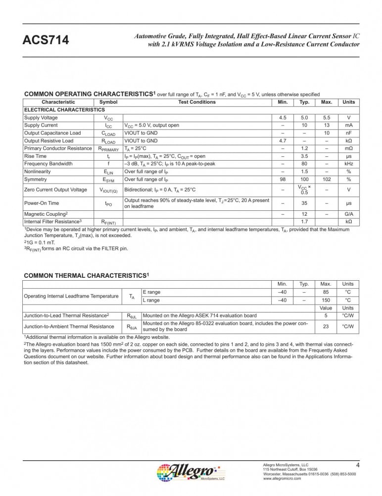ACS714 datasheet page 5