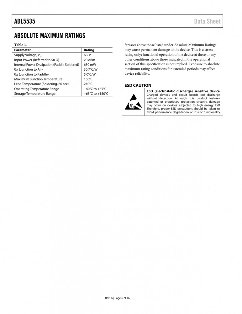 ADL5535 datasheet page 6