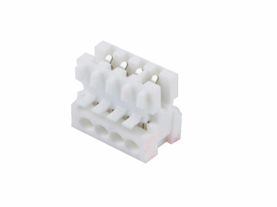 Appli-Mate RAST 2.5 IDT Housing, 2.50mm Pitch, Direct/Indirect, Female, 4 Circuits, All Position Keys, Polarizing Rib Between Circuits 3 and 4, Red Color Stripe for sale