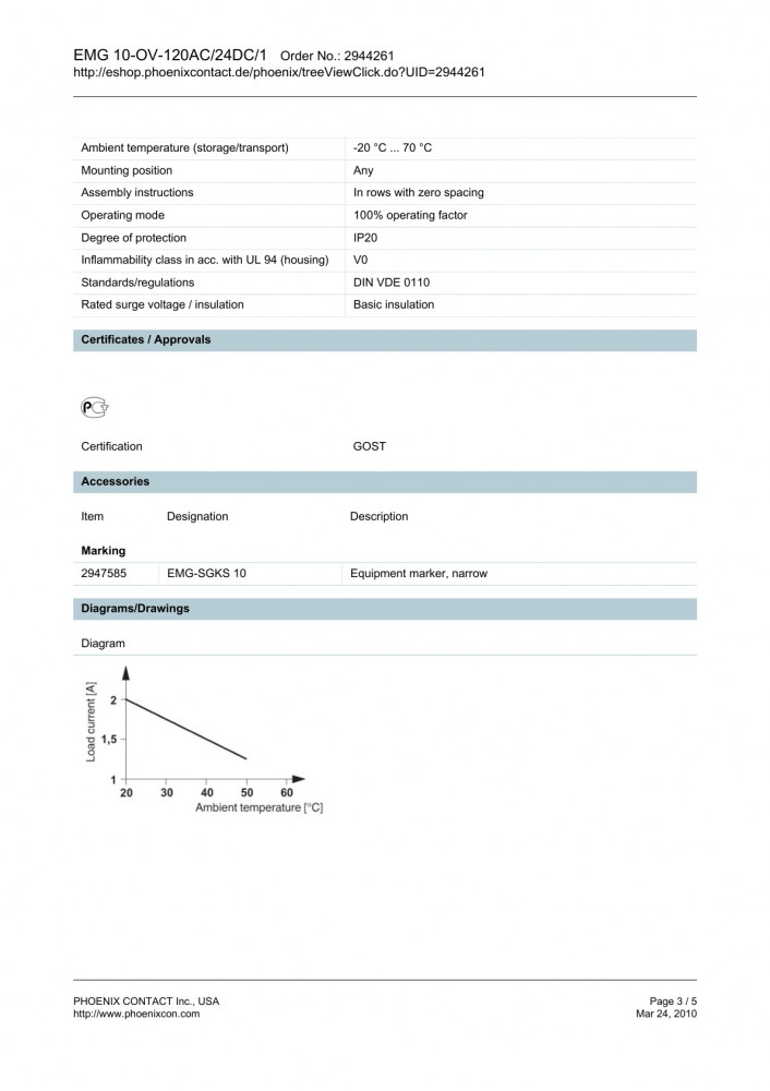 Phoenix Contact 2944261 technical document page 3