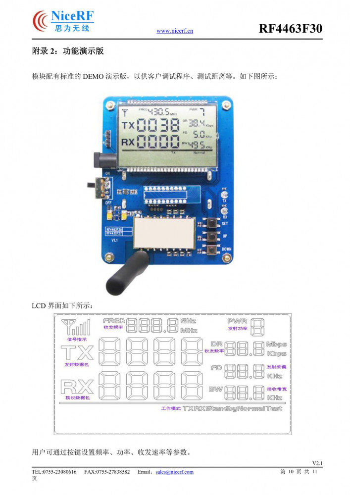 RF4463F30 datasheet page 10
