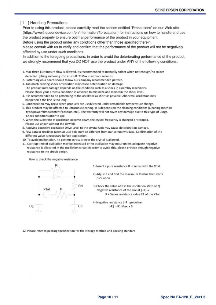 EPSON FA-128 datasheet page 10