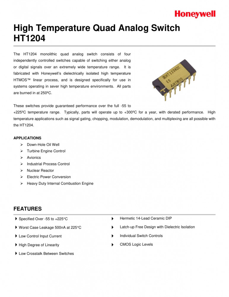 HT1204 technical document page 1
