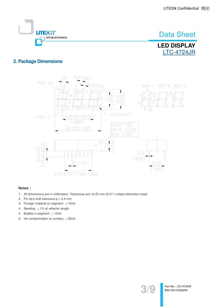 LTC-4724JR datasheet page 4