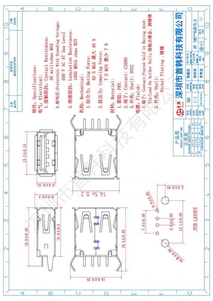 AF 180°WJB15.0 specification page 1