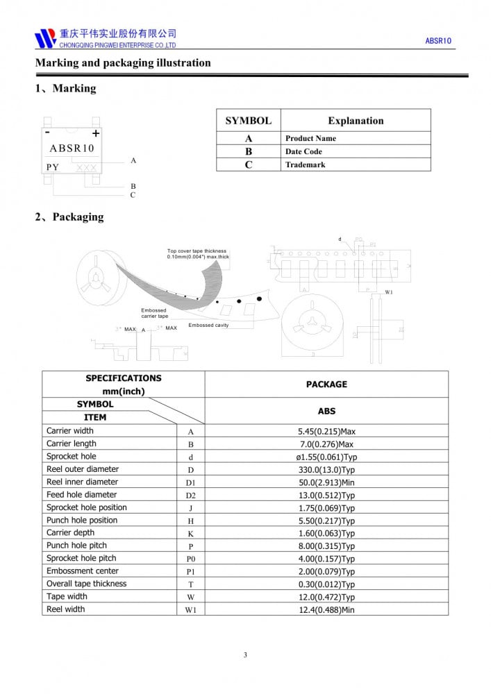 ABSR10 datasheet page 3