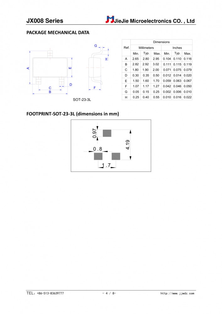 JX008L datasheet page 4