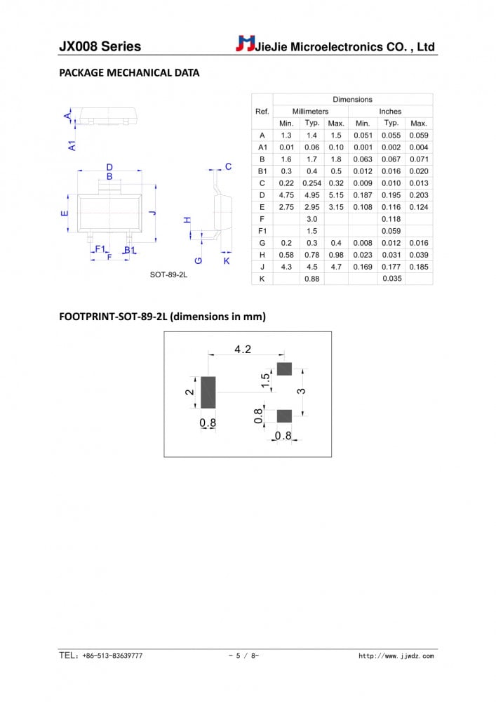 JX008L datasheet page 5