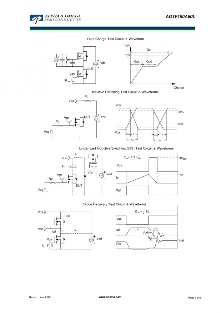 AOTF190A60L datasheet page 6
