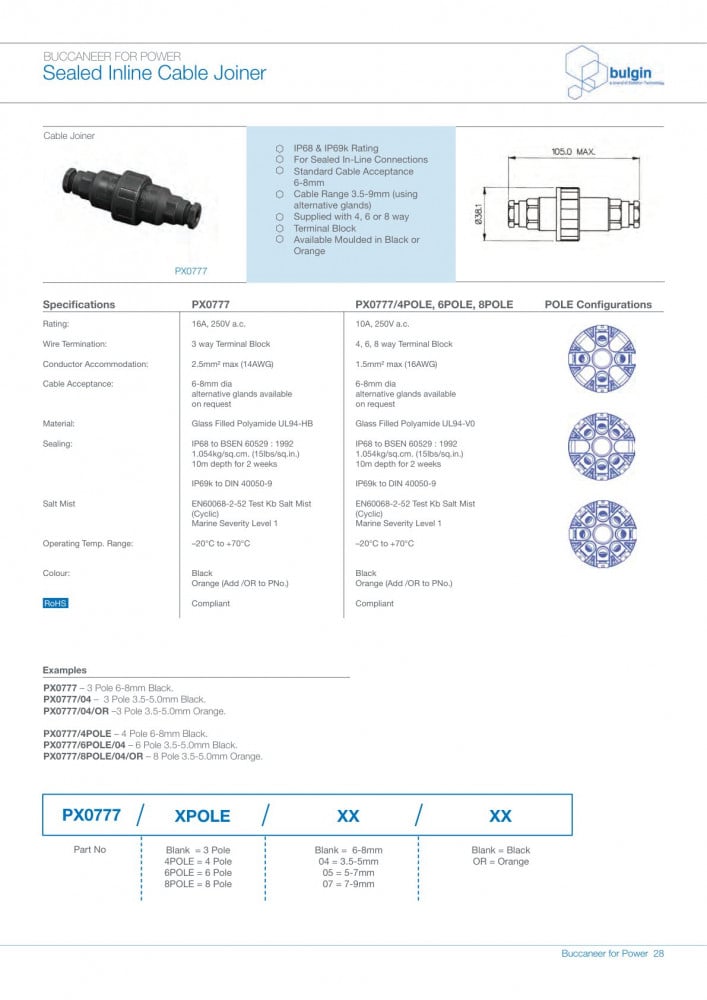 Bulgin connector datasheet page 9