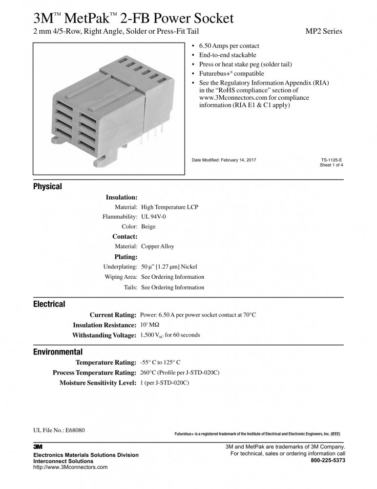 3M MP2-SP10-51P1-KR technical document page 1
