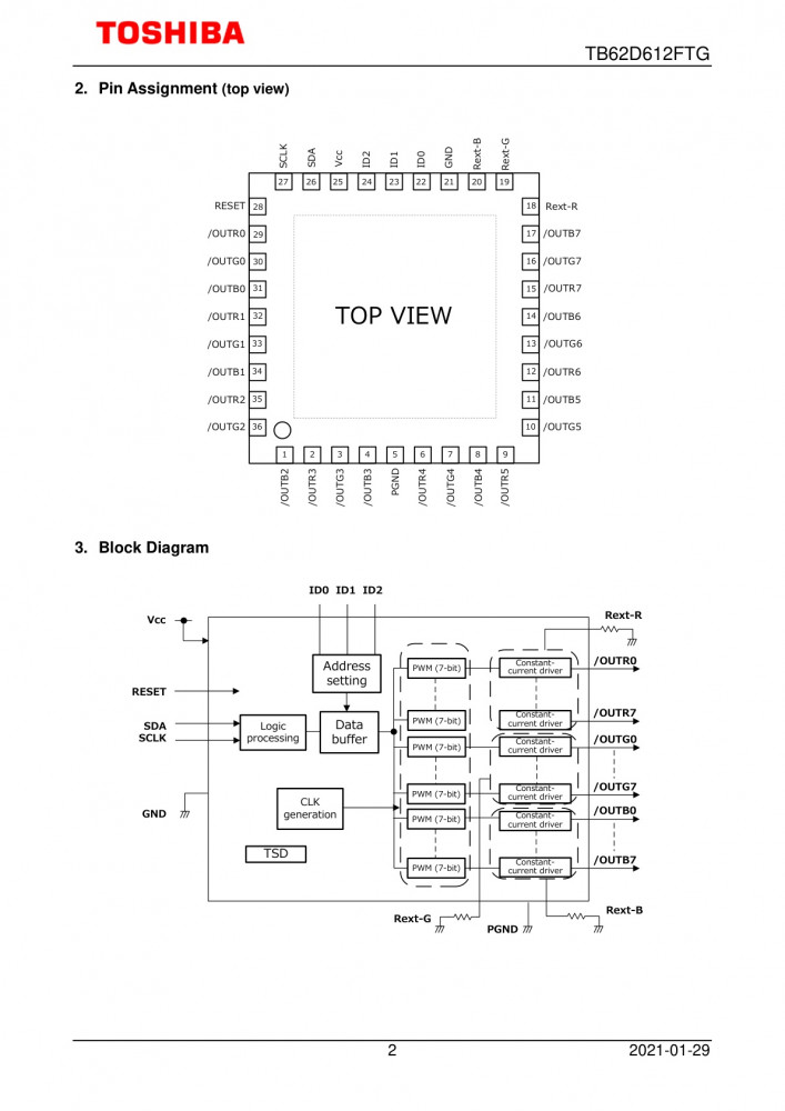 TB62D612FTG datasheet page 2
