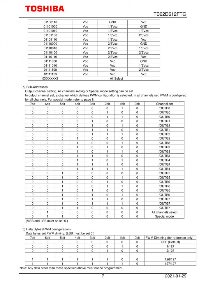 TB62D612FTG datasheet page 7