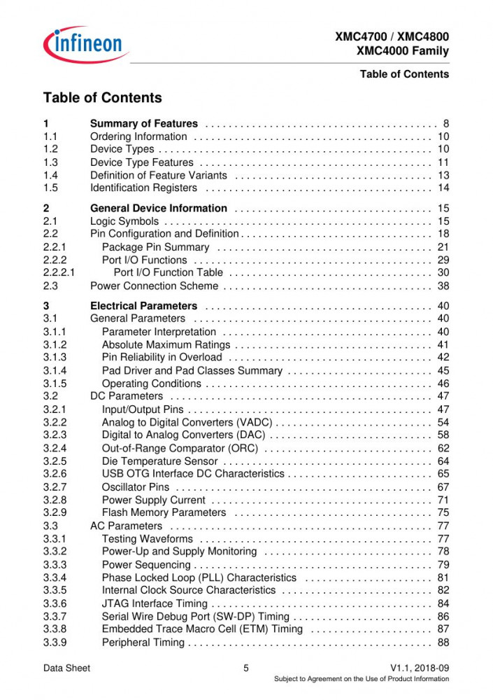 XMC4700/XMC4800 datasheet page 5
