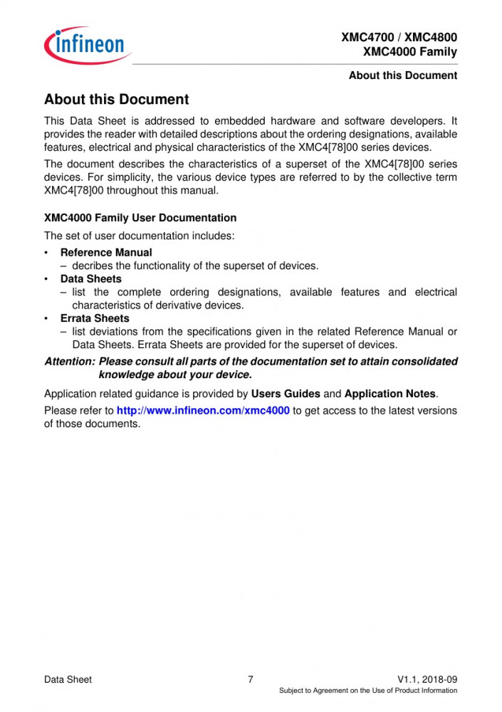 XMC4700/XMC4800 datasheet page 7