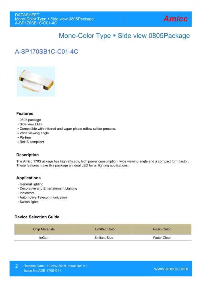 A-SP170SB1C-C01-4C datasheet page 2