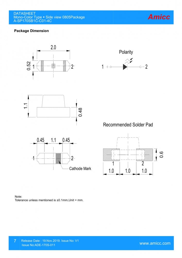 A-SP170SB1C-C01-4C datasheet page 7