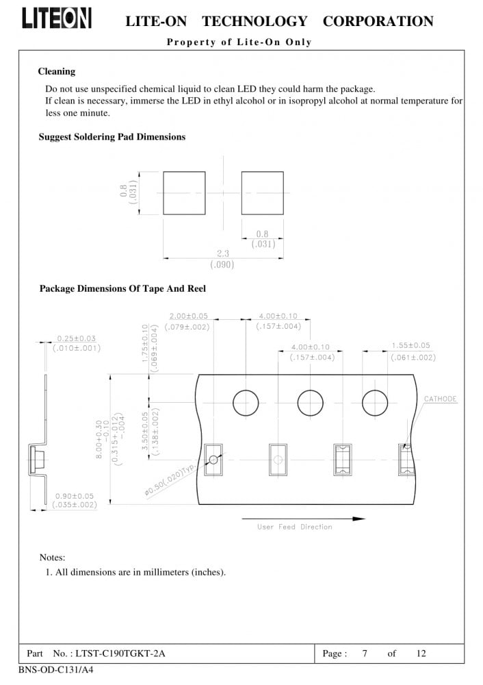LTST-C190TGKT-2A datasheet page 7
