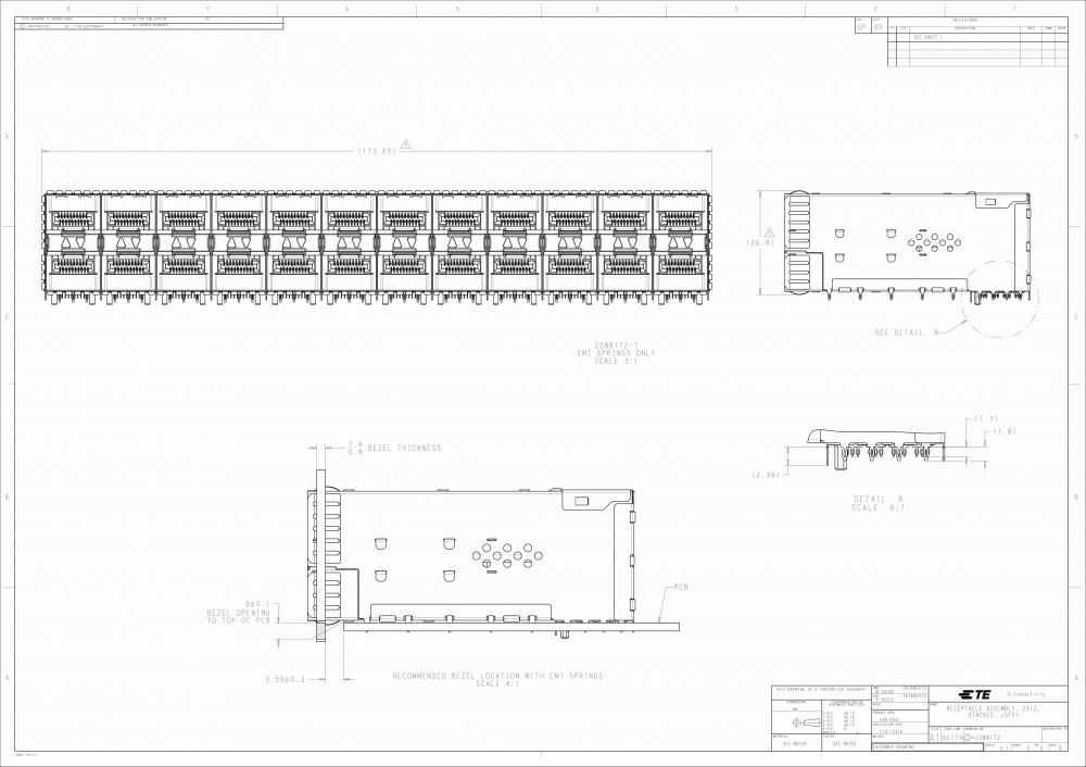 TE Connectivity 2288172-3 drawing sheet 2