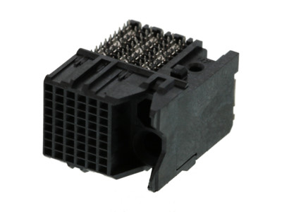 Impact 100 Ohm 5 Pair Mezzanine Receptacle, 40mm Stack Height, Left Guided, 14 Columns, 210 Circuits, Plated Through Hole Dimension 0.39mm, Lead Free