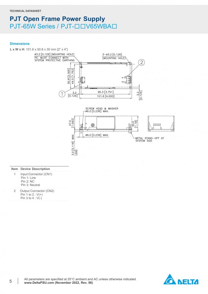 DELTA PJT datasheet page 5