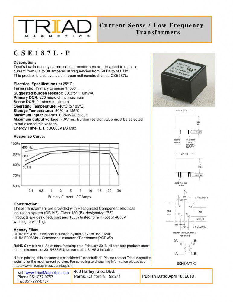 CSE187L-P technical document page